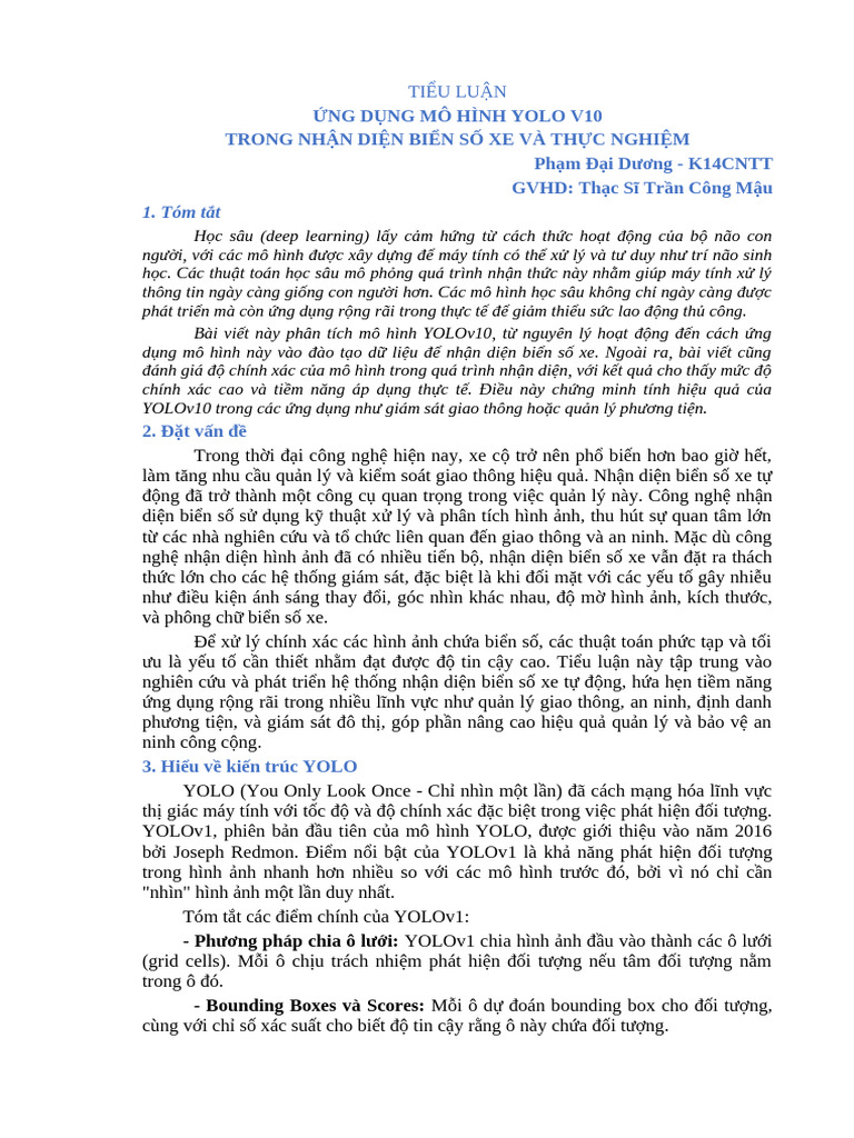 TL XLA DaiDuong Yolo V10 v6 | PDF