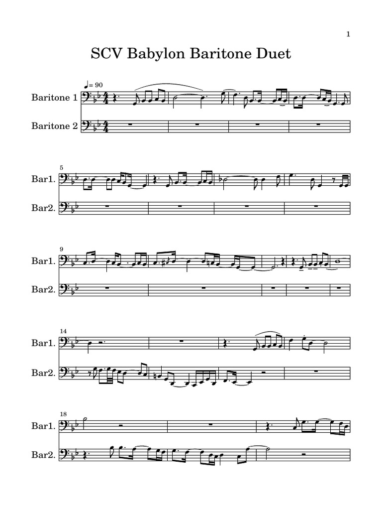 SCV Babylon Baritone Duet | PDF