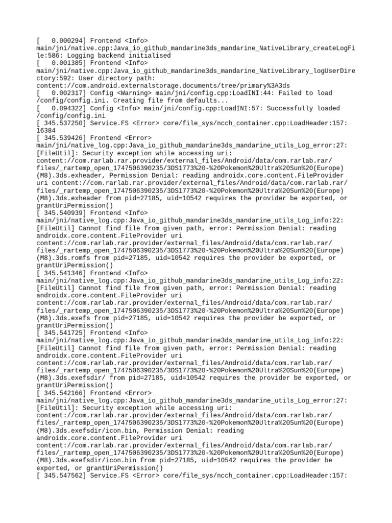 Mandarine Log | PDF | Computing | Computer Science