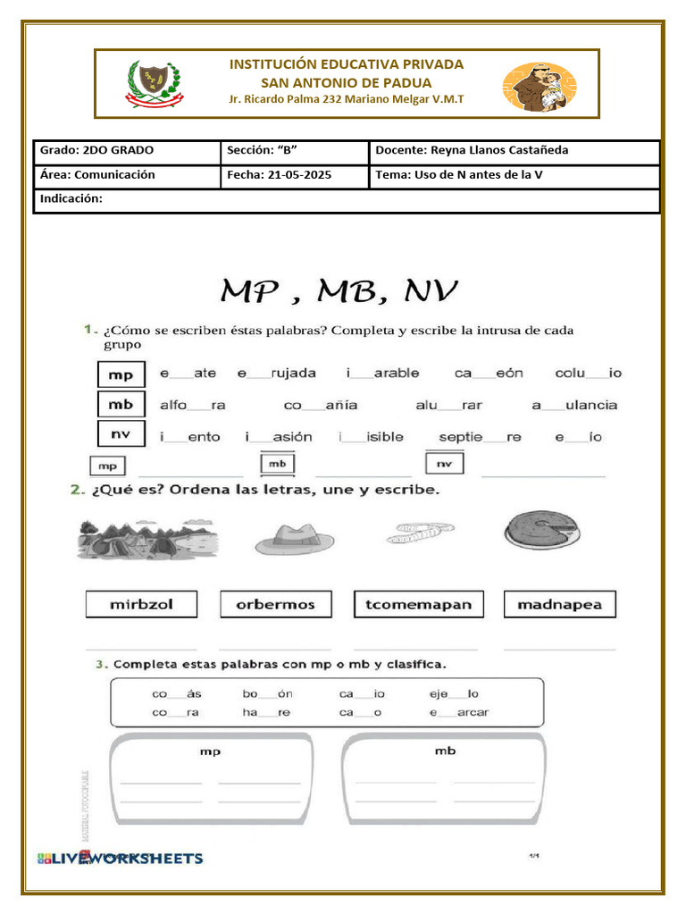 Uso de N antes de la V en Comunicación | PDF