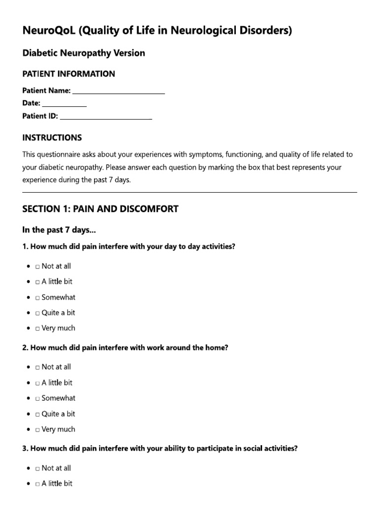 Neuroqol | PDF