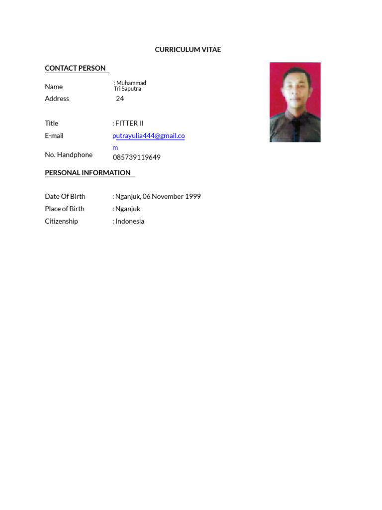 CURRICULUM VITAE New - 095644 | PDF
