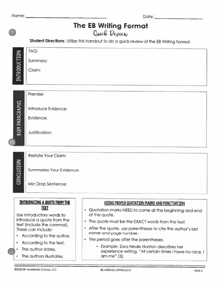 EBW Format - Outline | PDF
