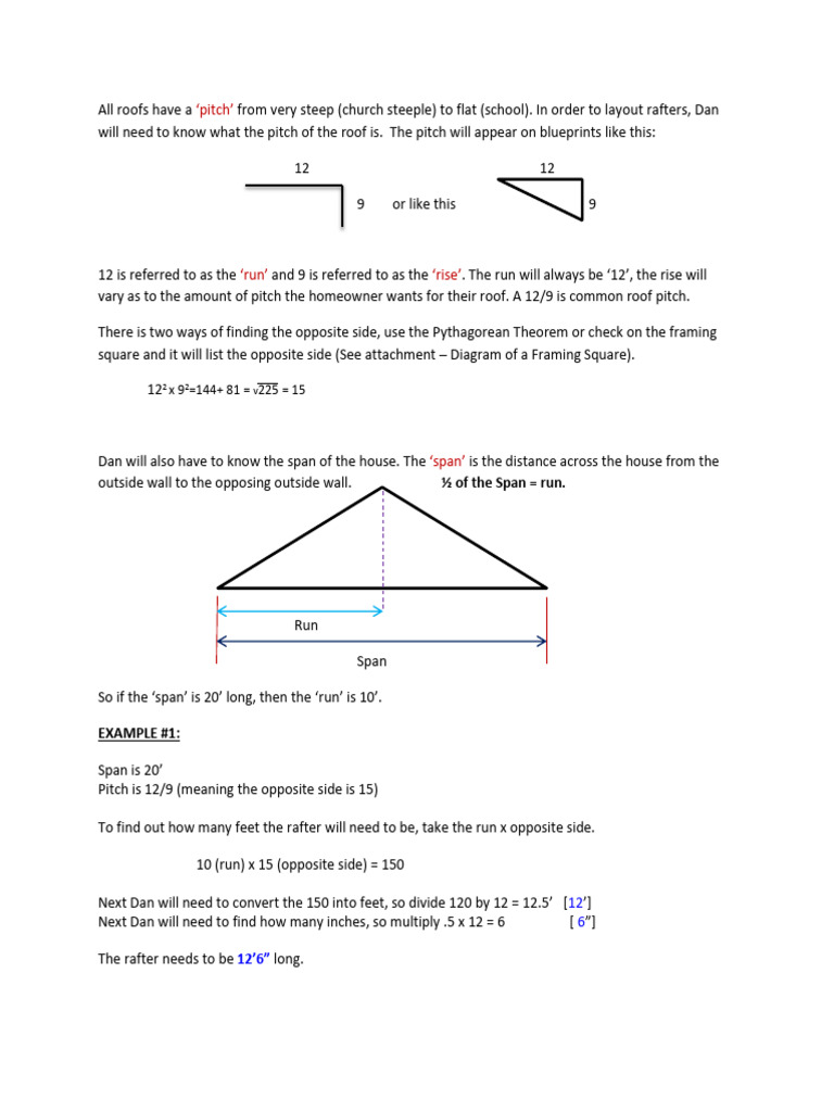 Figuring out Rafter Studs PDF Notability | PDF