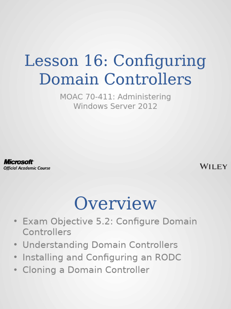 Domain Controllers and Roles | PDF | Active Directory | Windows Server 2008