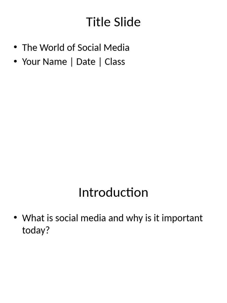 Social Media 50 Slide Presentation | PDF | Popular Culture & Media ...