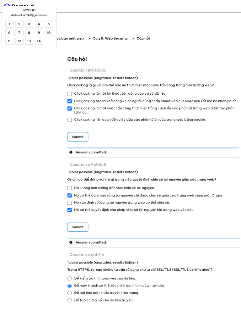 Câu-hỏi-_-Quiz-9_-Web-Security-_-IT4409-Courseware-_-MOOC-daotao.ai | PDF