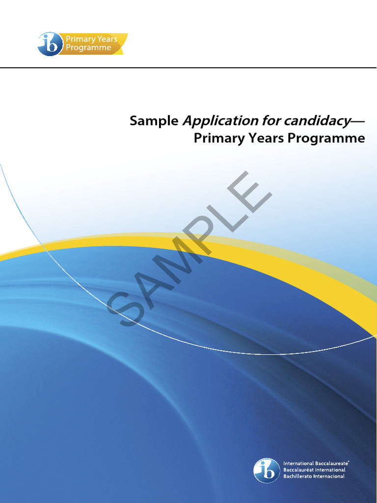 Pyp Sample Application For Candidacy en | PDF | Schools | Teachers
