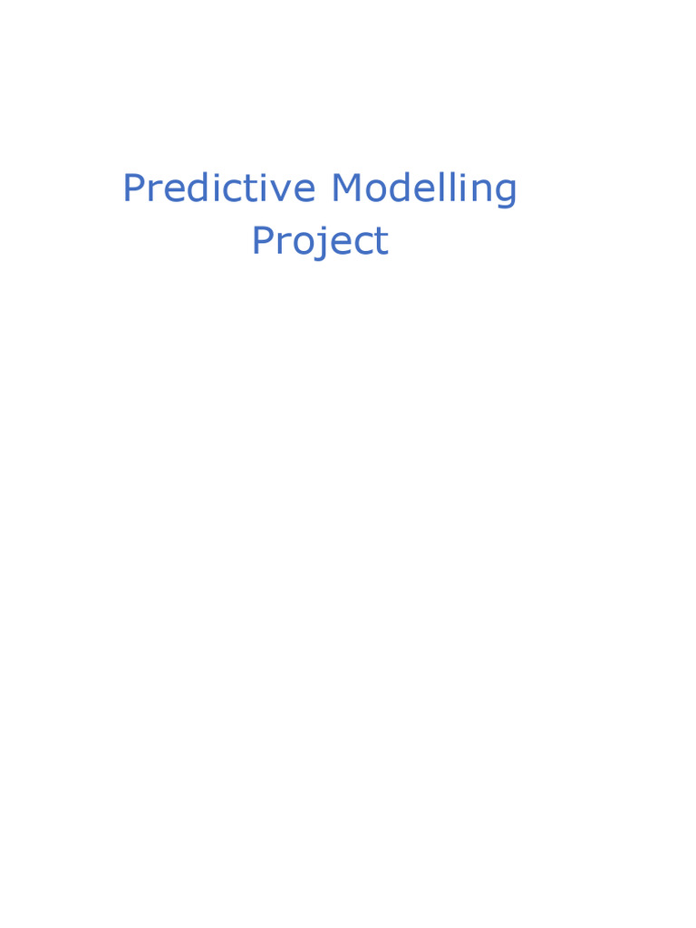 Predictive Modelling Project - Nandini | PDF | Coefficient Of Determination | Errors And Residuals