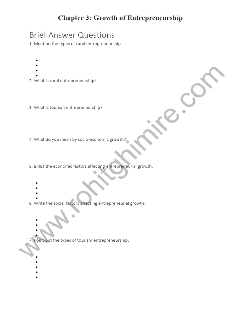 Chapter 3 Growth of Entrepreneurship | PDF | Entrepreneurship | Social ...