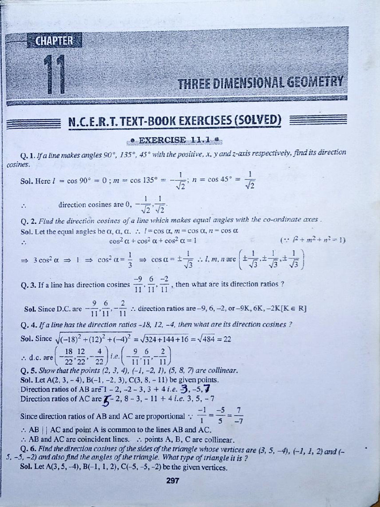 Mathematics - 3D Coordinate Geometry | PDF