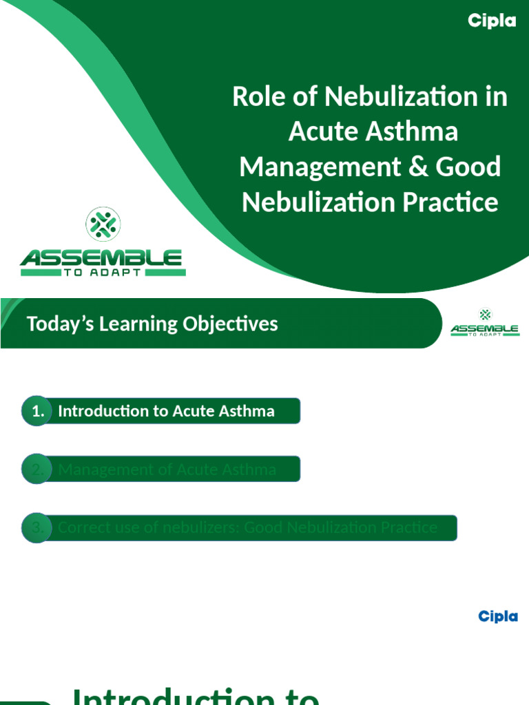 Nebulization in Acute Asthma Management | PDF | Asthma | Bronchitis