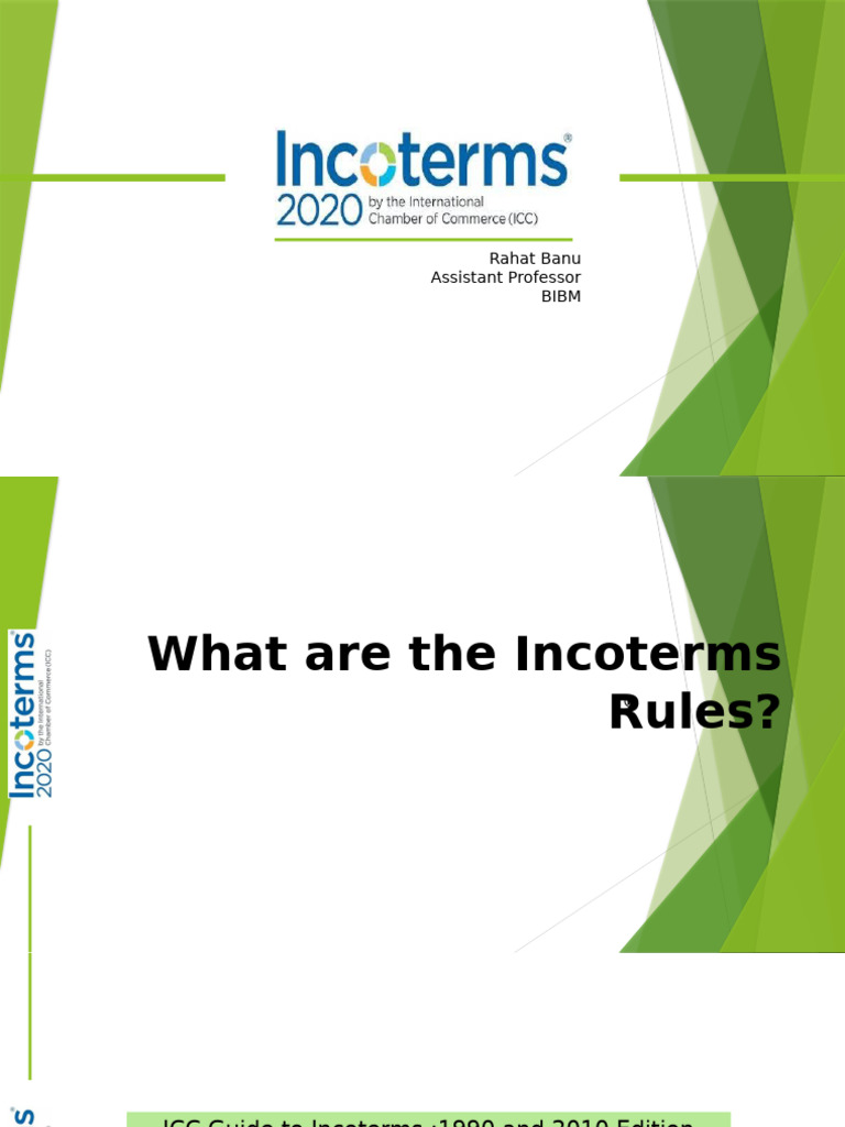 Incoterm 2020 FINAL | PDF | Trade | Freight Transport