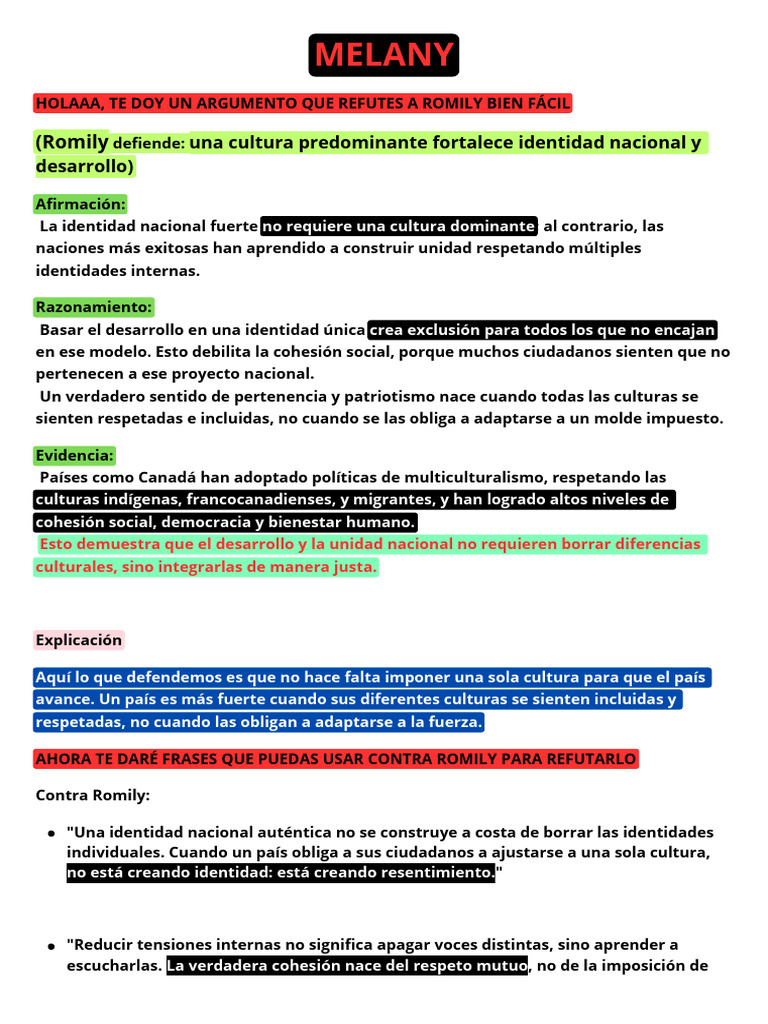 Argumento - Melany | PDF