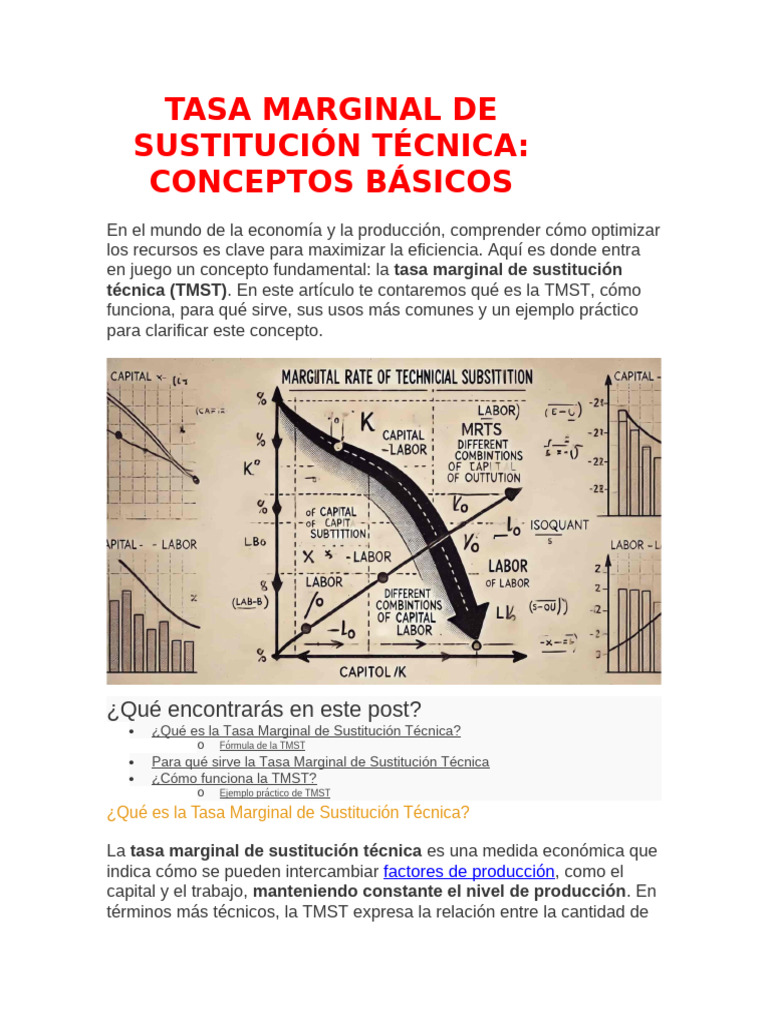 Tasa Marginal de Sustitución Técnica | PDF | Business | Ciencias económicas