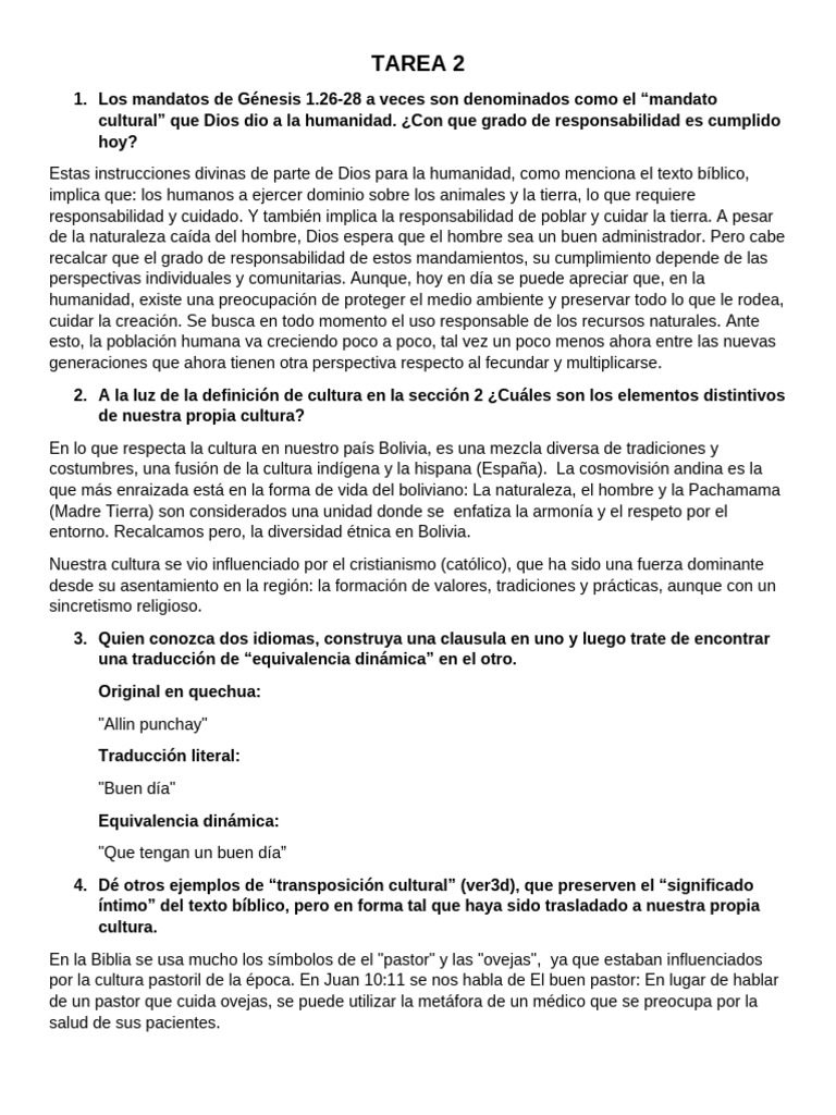 Tarea 2 | PDF | espíritu Santo | Biblia