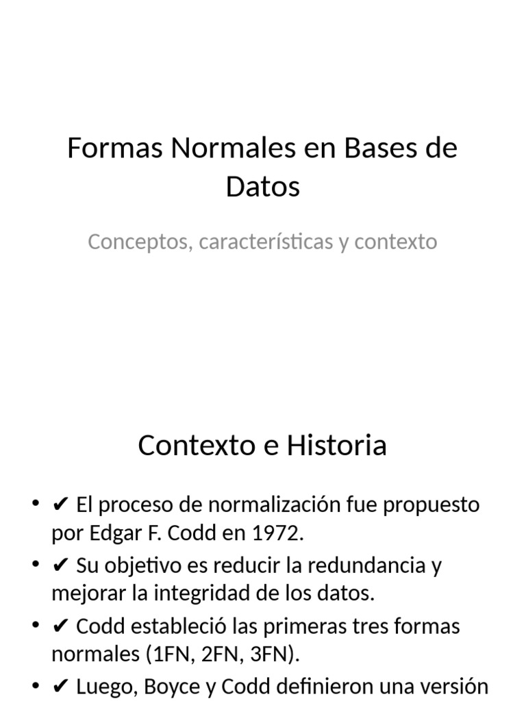 Formas Normales Completa | PDF