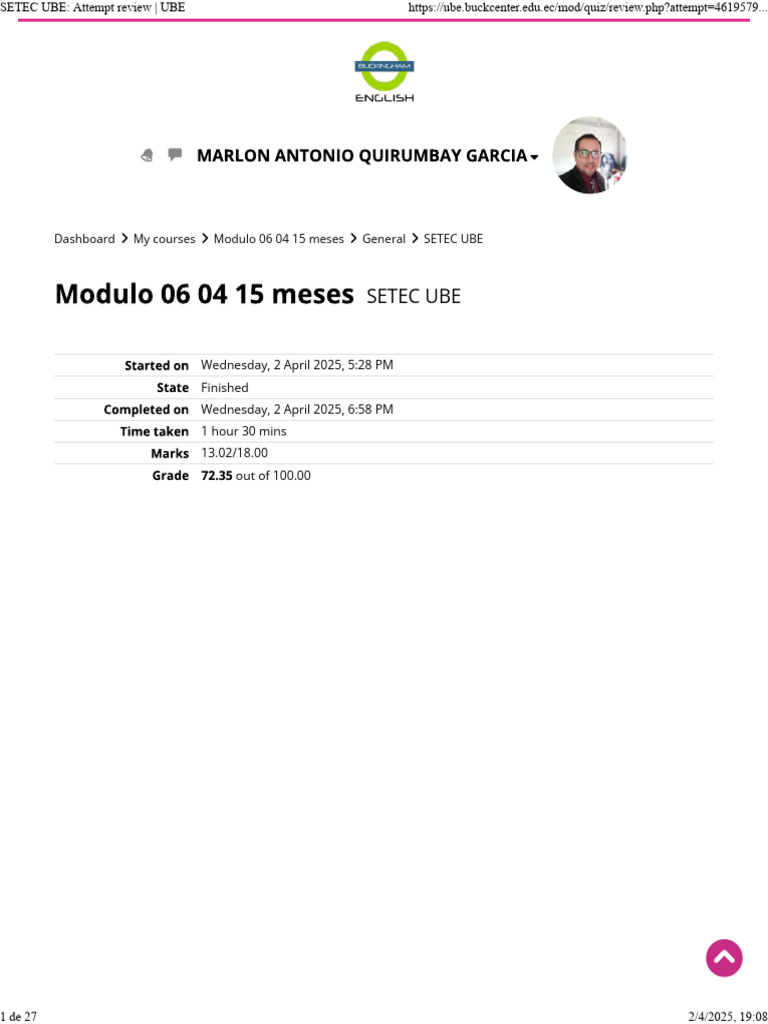 SETEC UBE - Attempt Review - UBE | PDF