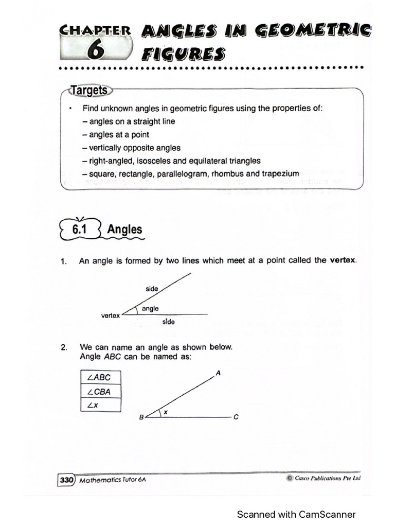 Chapter 6 Angles in Geometric Figures | PDF