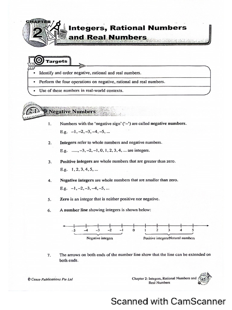 Maths Tutor Sec 1 Chapter 2, Integers, Rational Numbers and Real ...