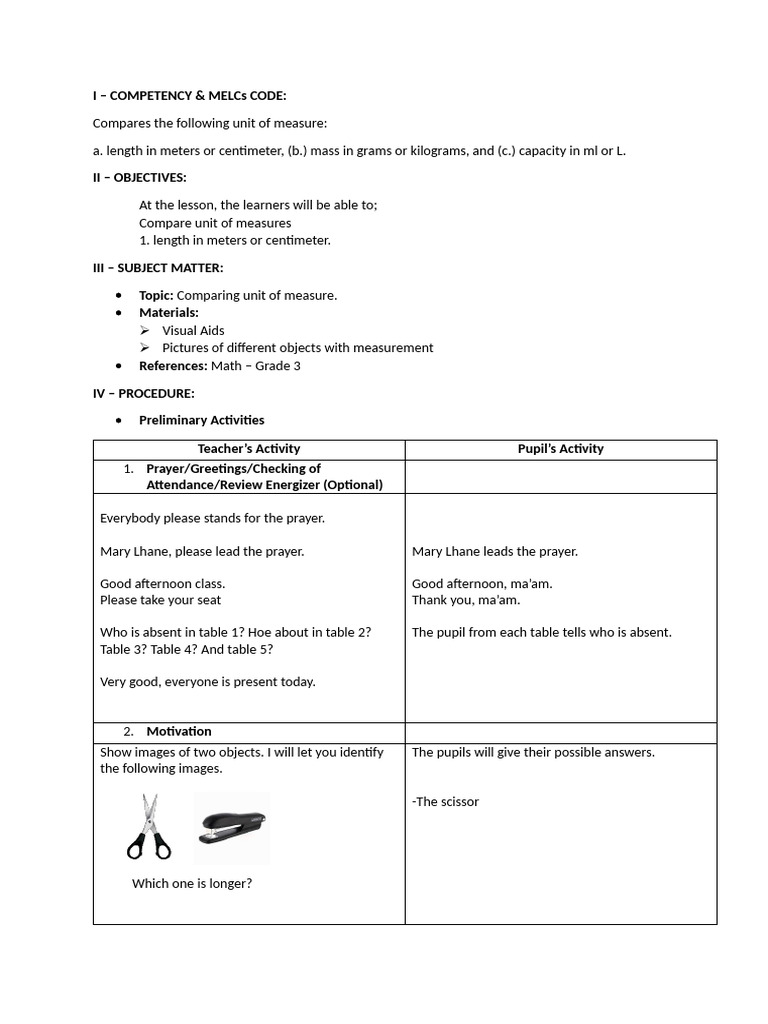 DETAILED LESSON PLAN TEMPLATE IN MATH 3 | PDF | Lesson Plan | Learning