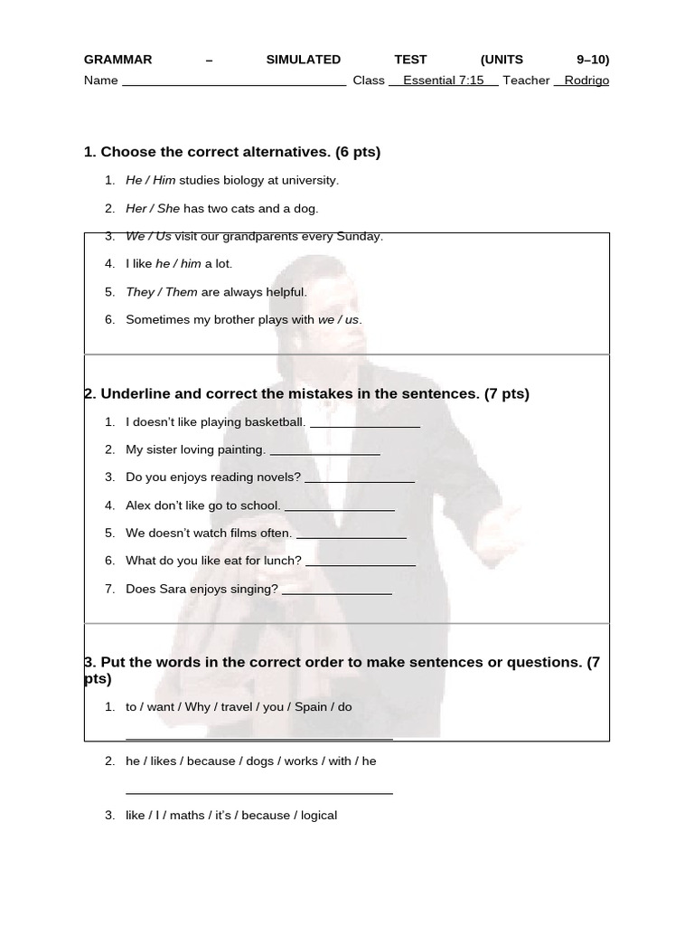 Simulated Test (Units 9-10) | PDF