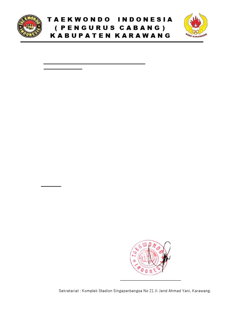 2025 - 226 - Surat Permohonan Legalisir Unit Persada-Koni | PDF