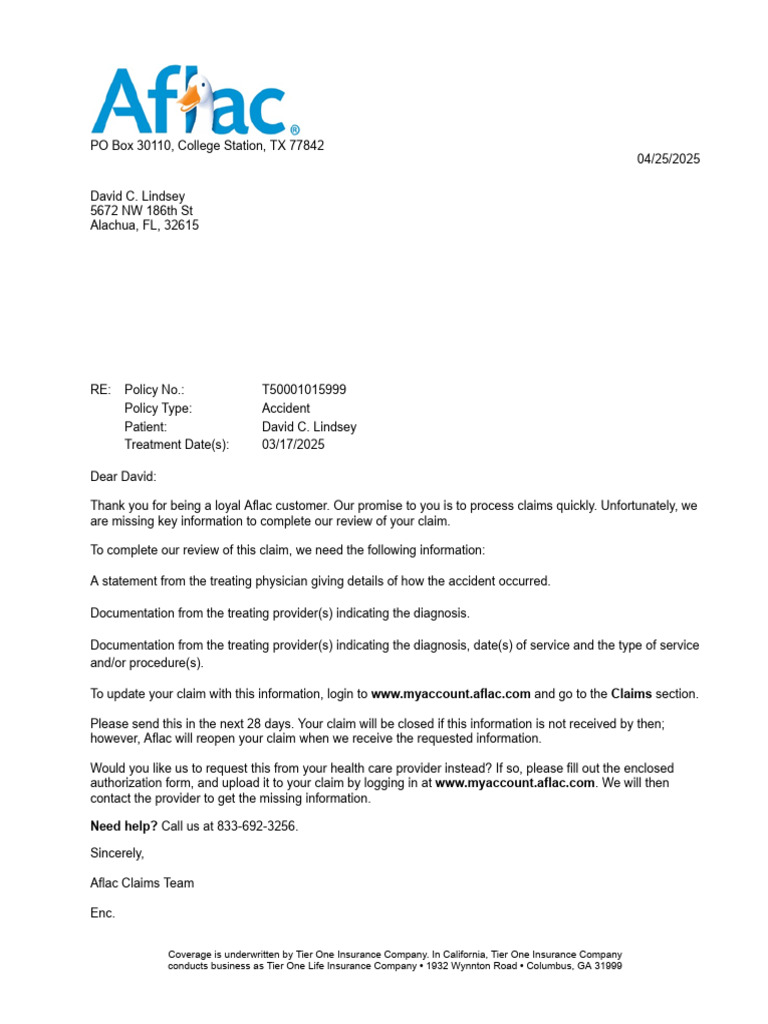 Pending Document-C60000092531-04252025 | PDF | Insurance | Life Insurance