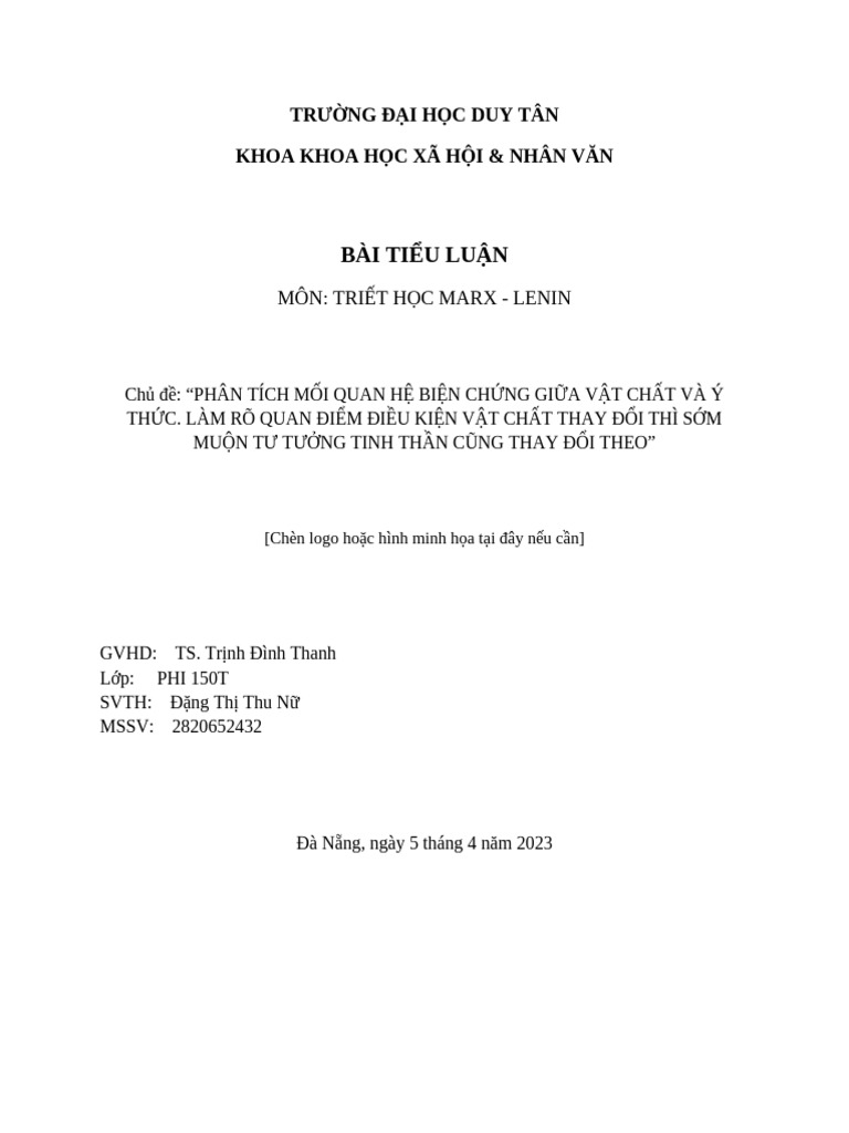 Bia Tieu Luan Triet | PDF