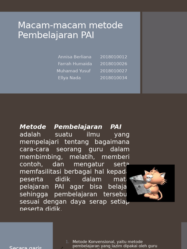 Macam-macam metode Pembelajaran PAI kel4 | PDF