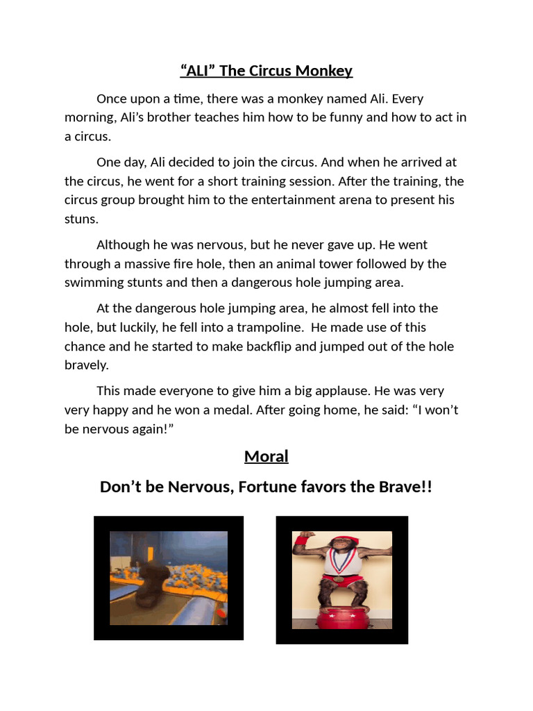 Ali The Circus Monkey | PDF