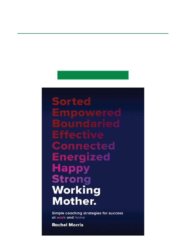 (Ebook PDF) Working Mother Simple Coaching Strategies For Success at ...