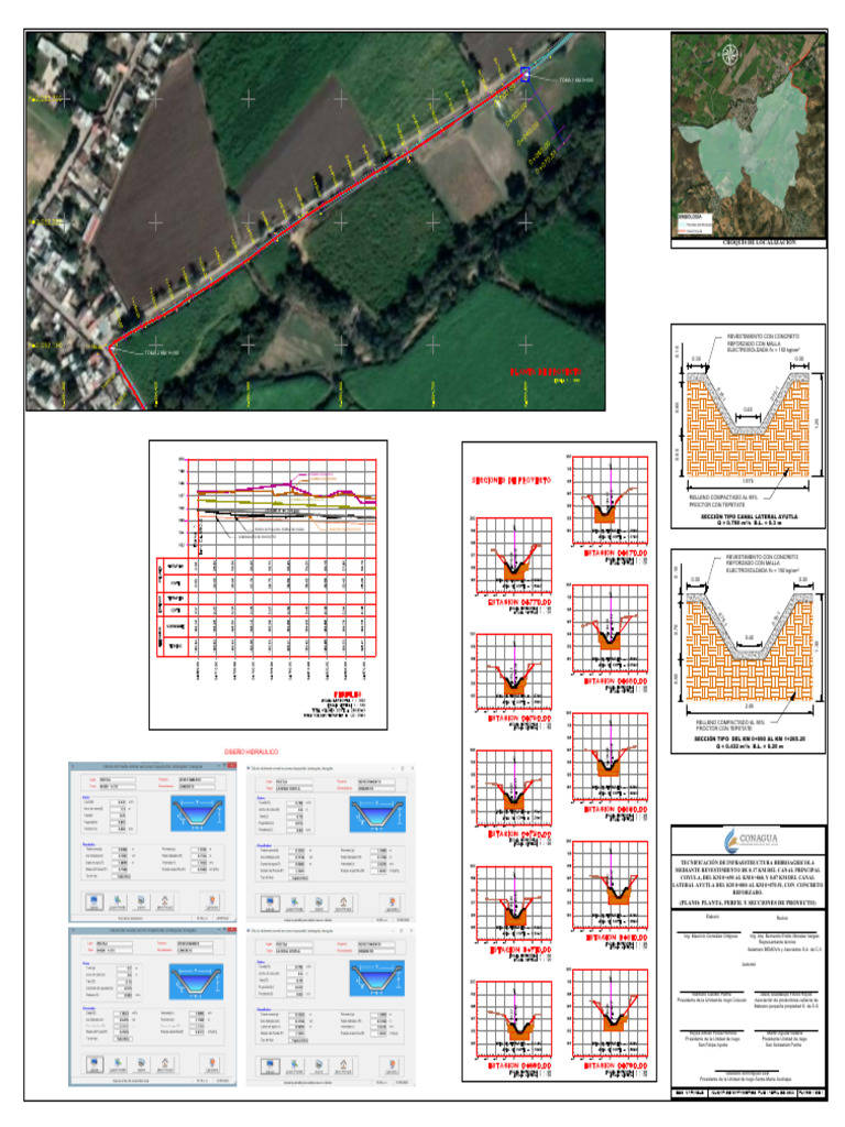Planta, Perfil y Secciones de Proyecto | PDF