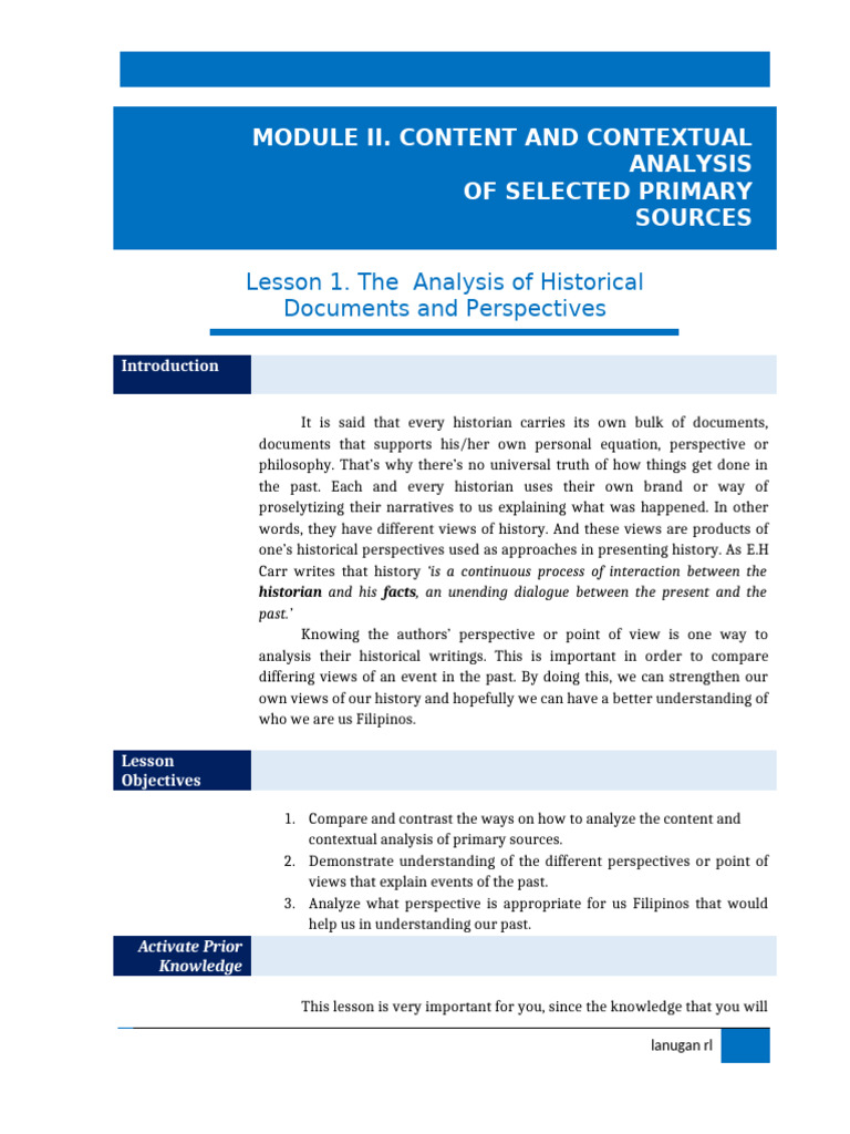 Module II - Riph. Lesson 1 and 2 | PDF