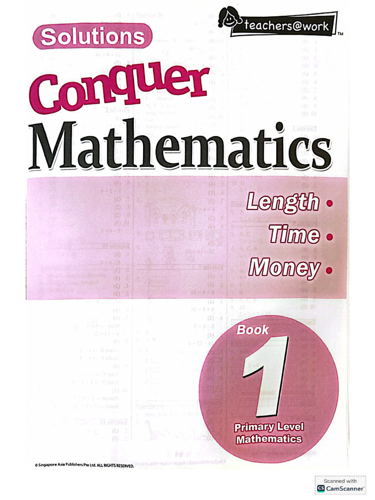 Conquer Mathematics Primary 1 (Length, Time, Money) (Ans Keys) | PDF