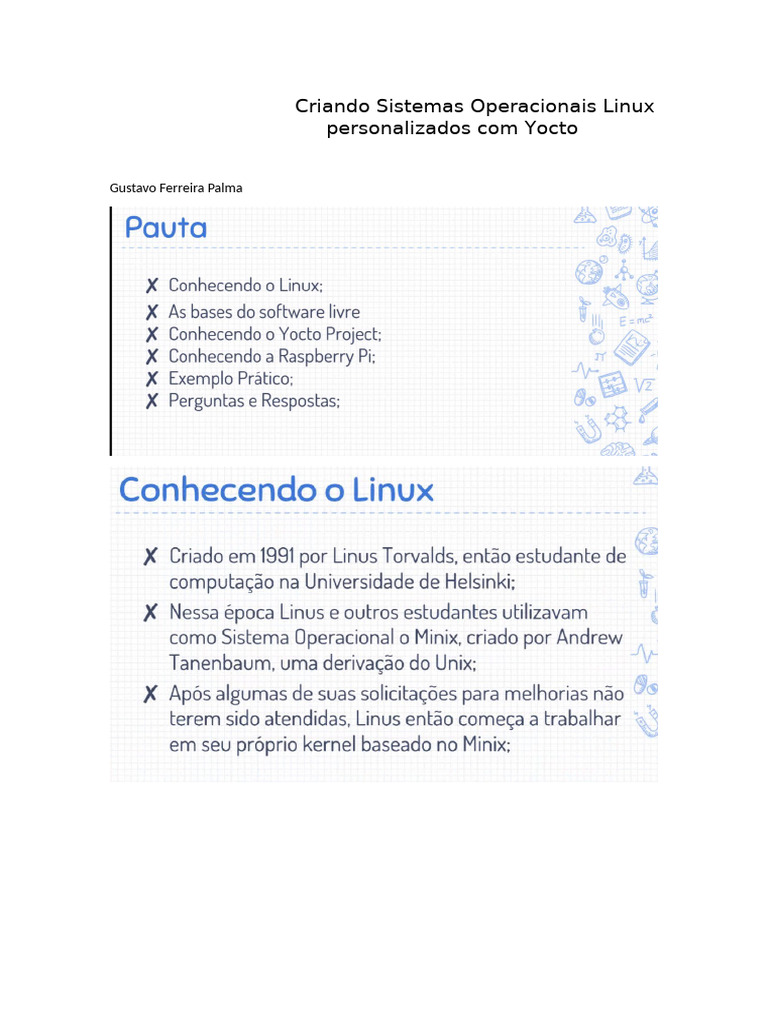 Criando Sistemas Operacionais Linux Personalizados Com Yocto | PDF
