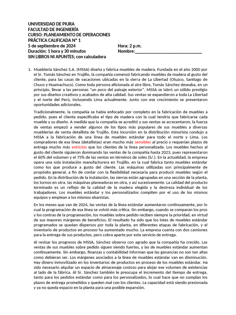 Pract 1 de POP 2024-II Solución | PDF | Calidad (comercial) | Mueble