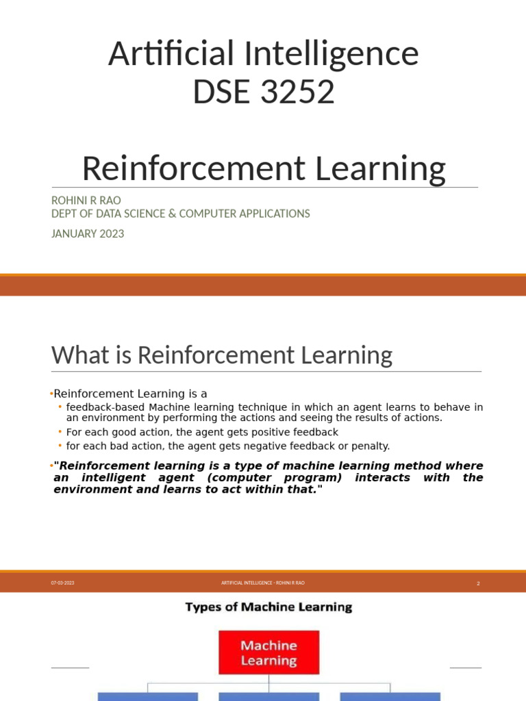 3. Reinforcement Learning (1) | PDF | Applied Mathematics | Statistical Theory