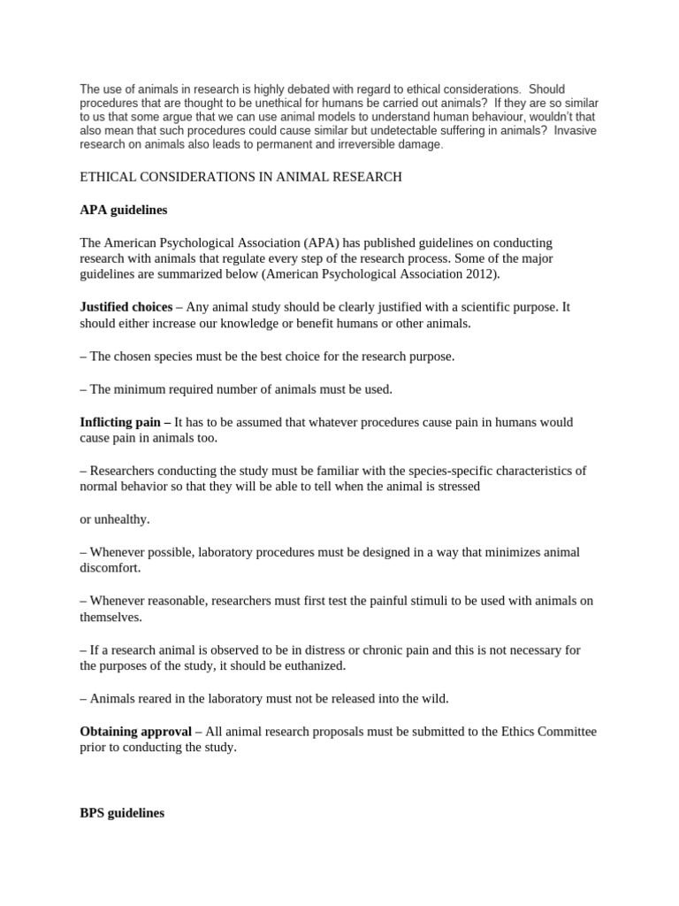 Ethics in Animal Research | PDF | Animal Testing | Chimpanzee