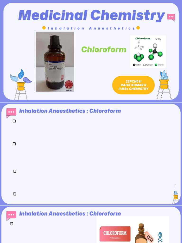 Chloroform: Historical Anesthetic Overview | PDF | Chloroform | Ethanol