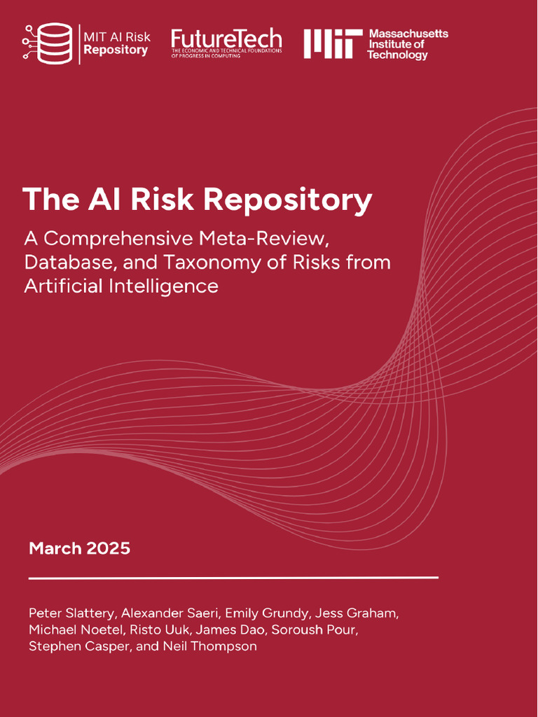AI Risk Repository-1 | PDF | Artificial Intelligence | Intelligence (AI ...