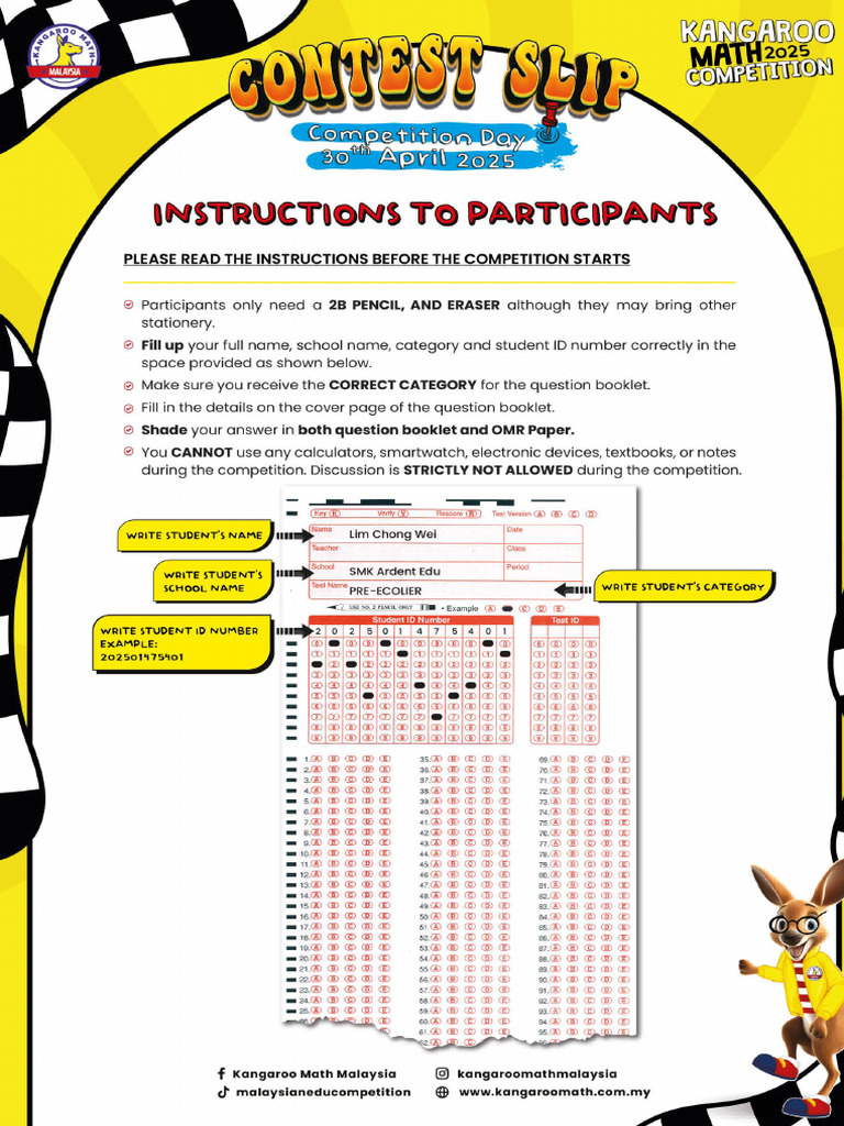 Kangaroo Math Competition 2025 46152 | PDF