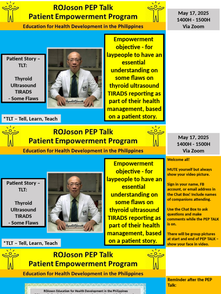 ROJoson PEP Talk: Patient Story: Thyroid Ultrasound TIRADS - Some Flaws | PDF | Thyroid ...