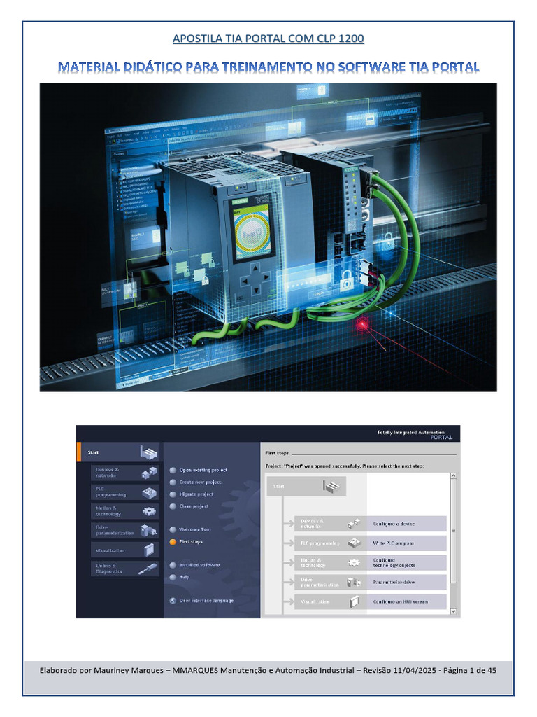 Criando Um Novo Projeto No Tia Portal Com PLC 1200 CPU 1212 | PDF | Controlador lógico ...