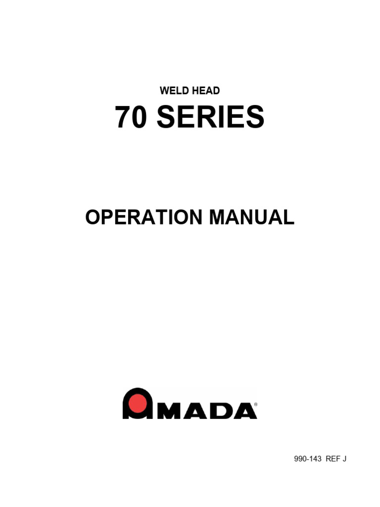 Series 70 Weld Head Operation Manual | PDF | Implied Warranty | Welding