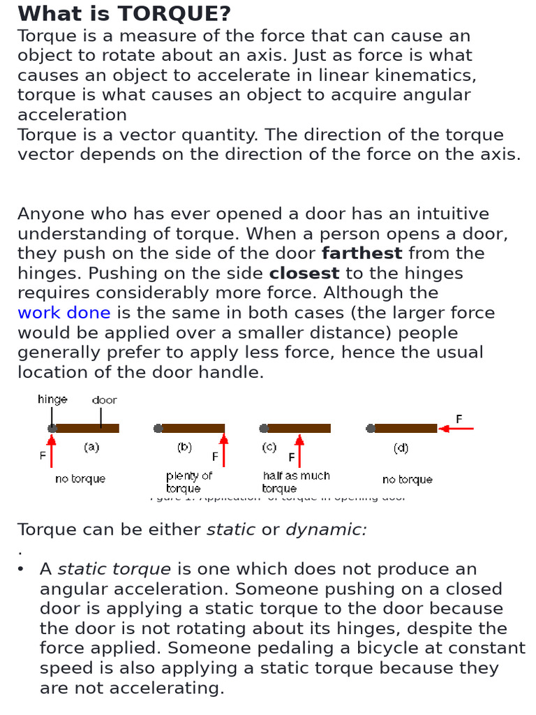 Understanding Torque: Definition and Applications | PDF | Torque ...