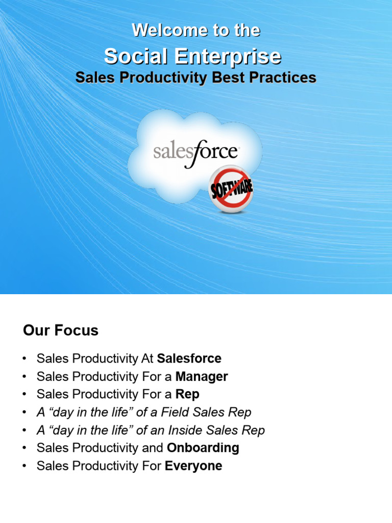 How Salesforce Uses Salesforce | PDF | Sales