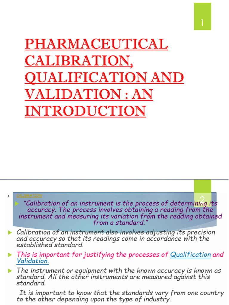 Calibration and Qualification in Pharma | PDF | Calibration ...