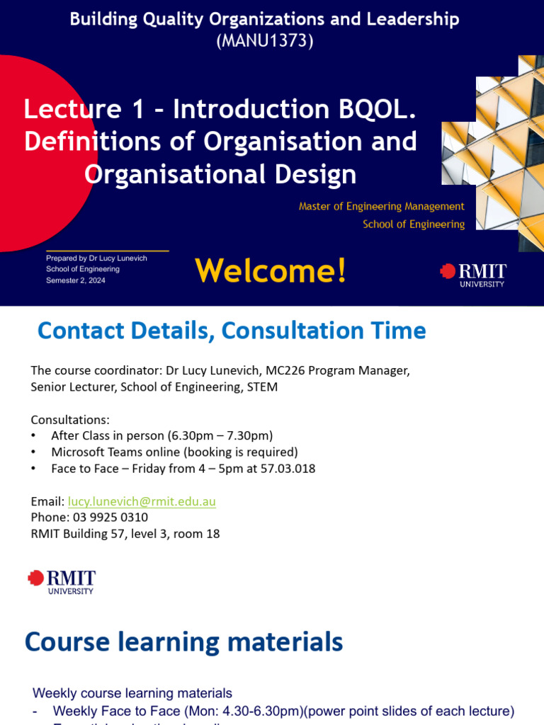 W1 - BQO Presentation Lecture 1 | PDF | Space Shuttle Columbia | Nasa