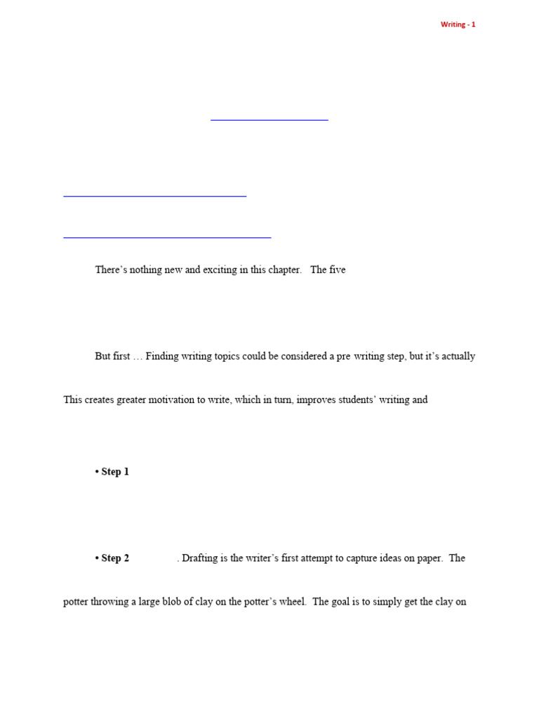 The Five-Step Writing Process | PDF | Inquiry | Cognition